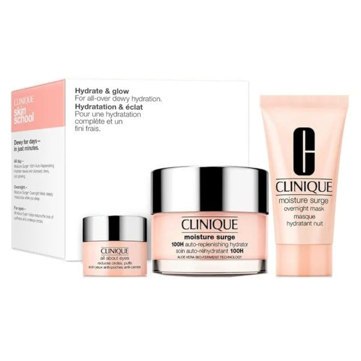 Clinique Skincare Gift Box: Hydrate + Glow Set, 3 Cream Pieces ...