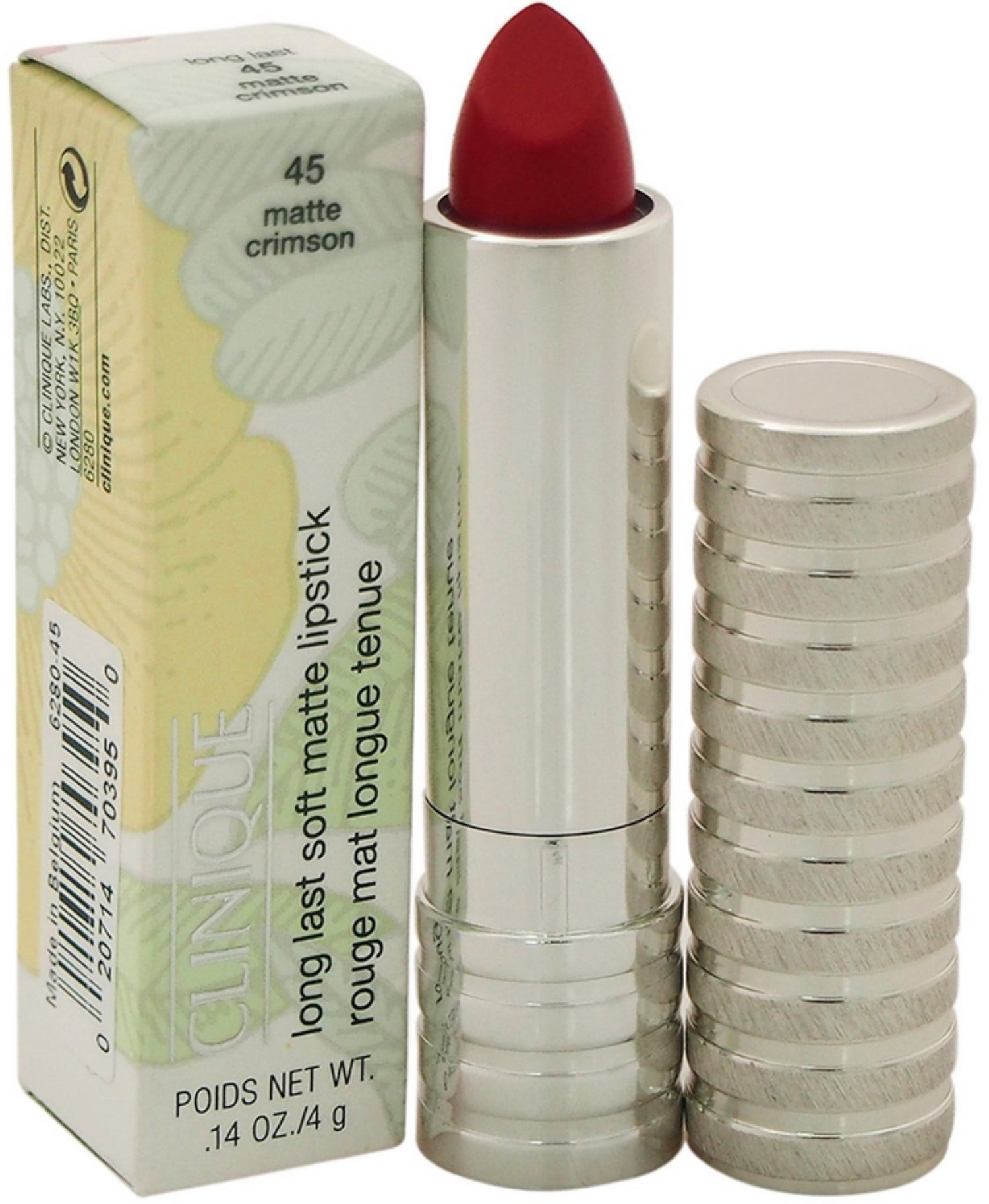 Clinique Long Last Soft Matte Lipstick - # 45 Matte Crimson 0.14 oz ...