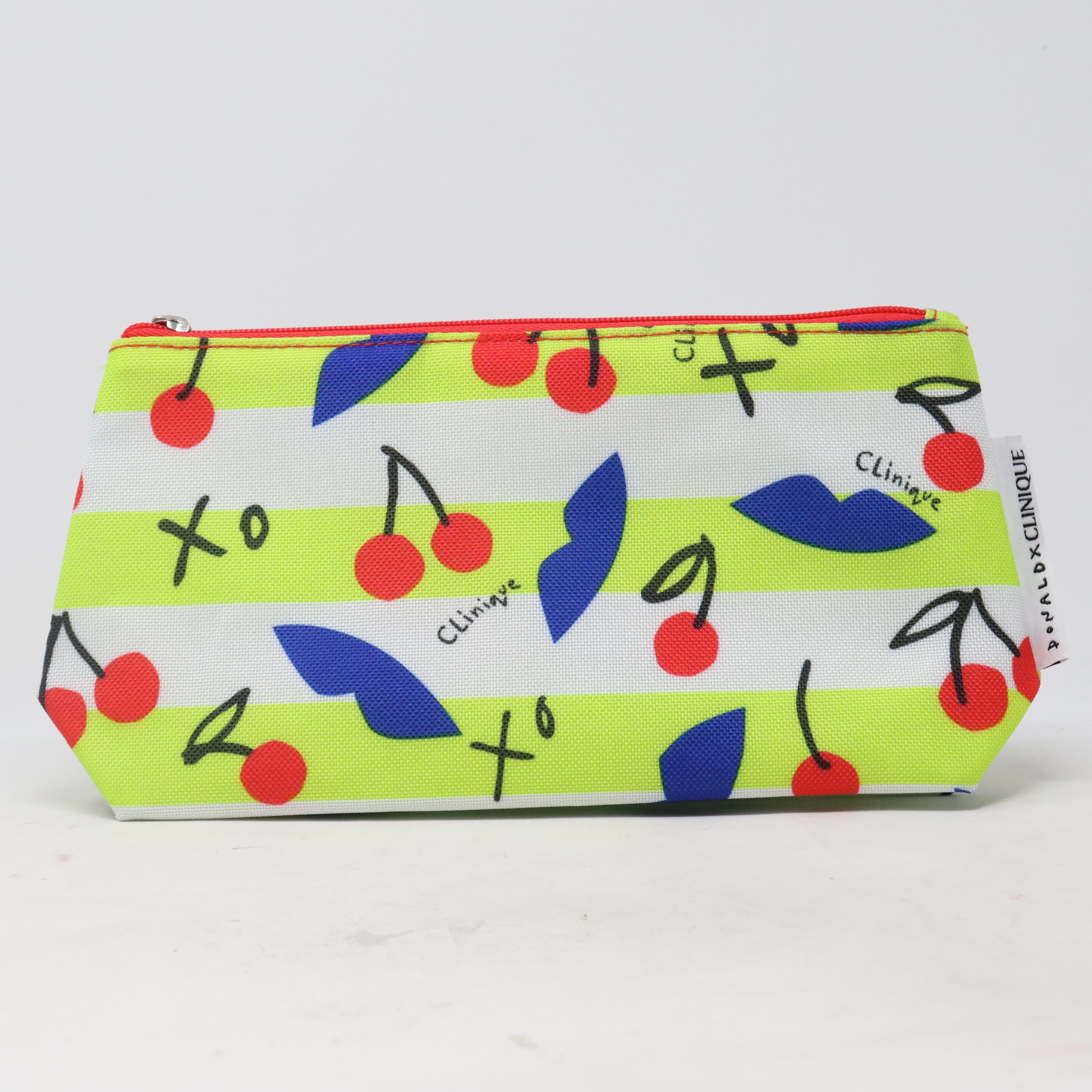 Clinique X Donald Neon Cherry Print Cosmetic Bag / New - Walmart.com