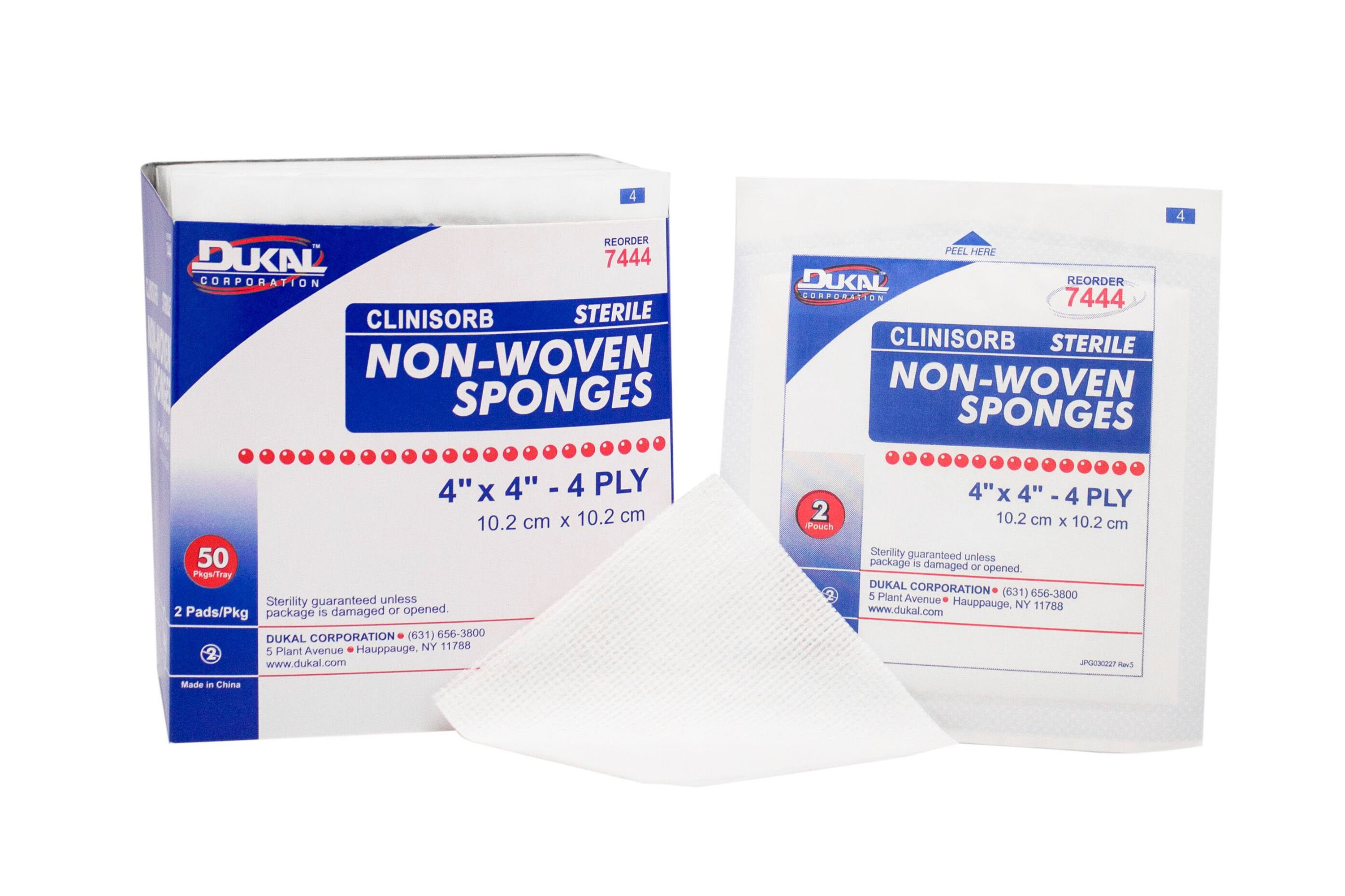 Clinisorb NonWoven Sponge Polyester / Rayon 4-Ply 4 X Inch Square ...