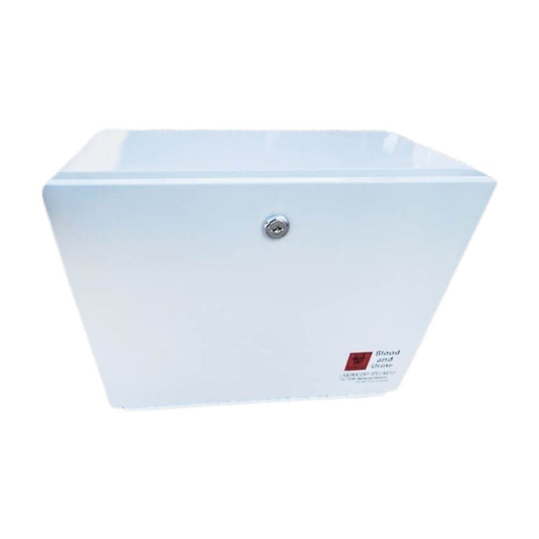 Clinsam 1 Piece Large Medical Lockbox - White, 14" x 14" x 10 ¼”, with ...