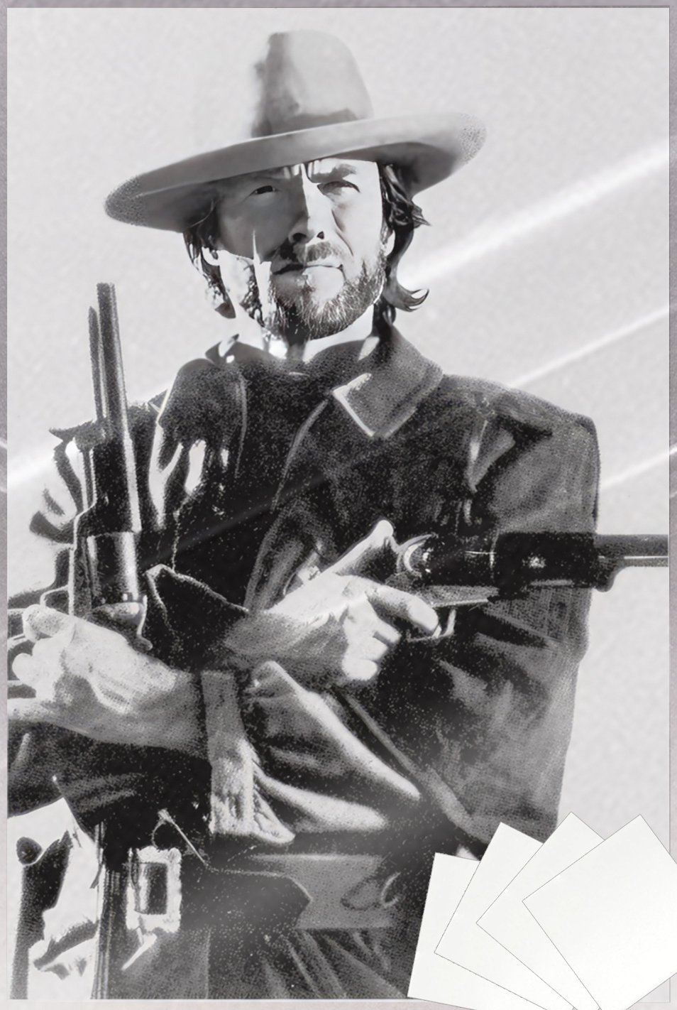 Clint Eastwood - Movie Poster (2 Guns - Outlaw Josey Wales) (Size: 24 ...