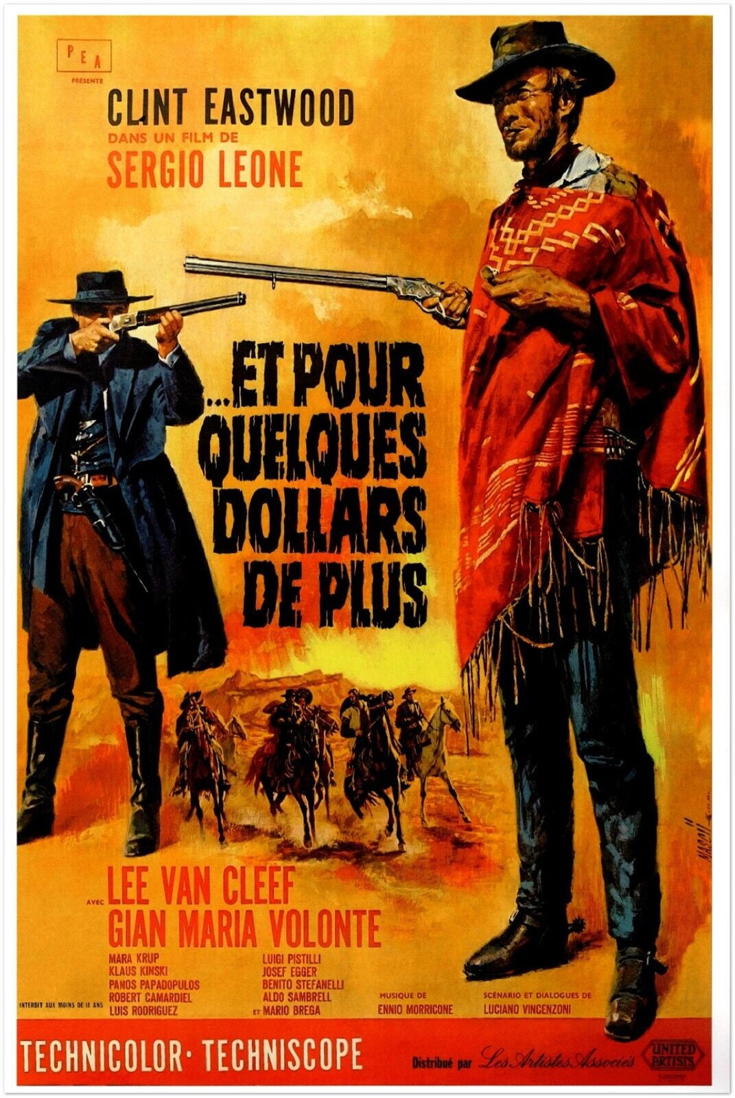 Clint Eastwood Poster - For a Few Dollars More Movie Print, French ...