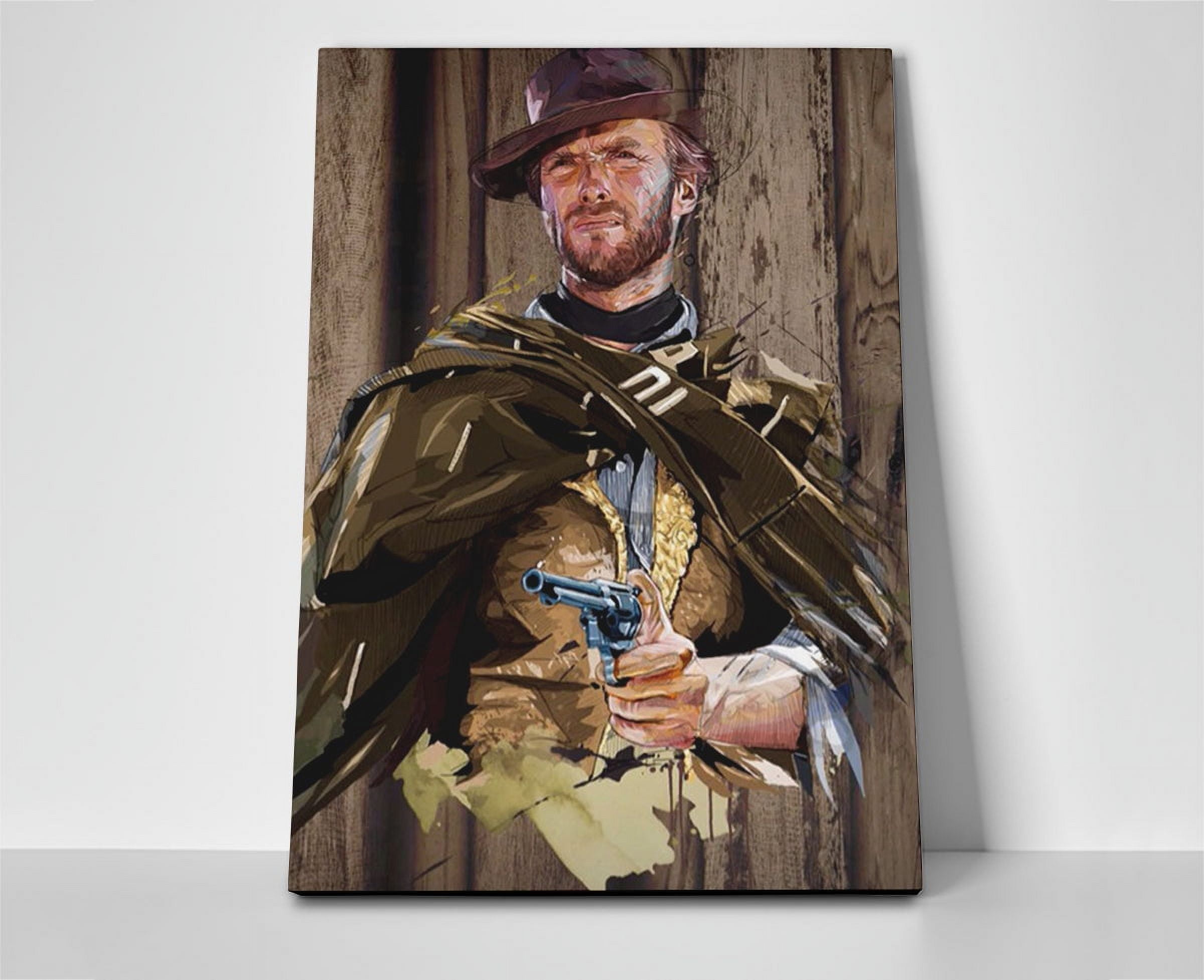 Clint Eastwood Poster or Wrapped Canvas - Walmart.com