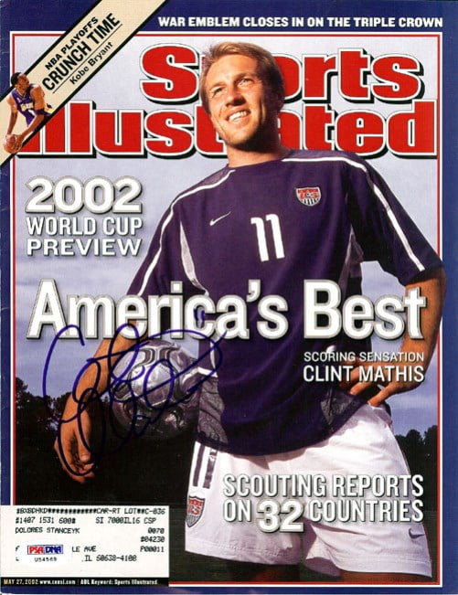 Clint Mathis Autographed Magazine Cover Team USA PSA/DNA #U54569 ...