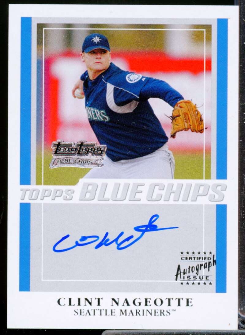 Clint Nageotte Card 2003 Team Topps Blue Chips Autographs #CN - Walmart.com