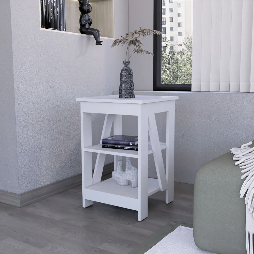 Clio Auxiliary Table: Two Shelves for Living Room Organization ...