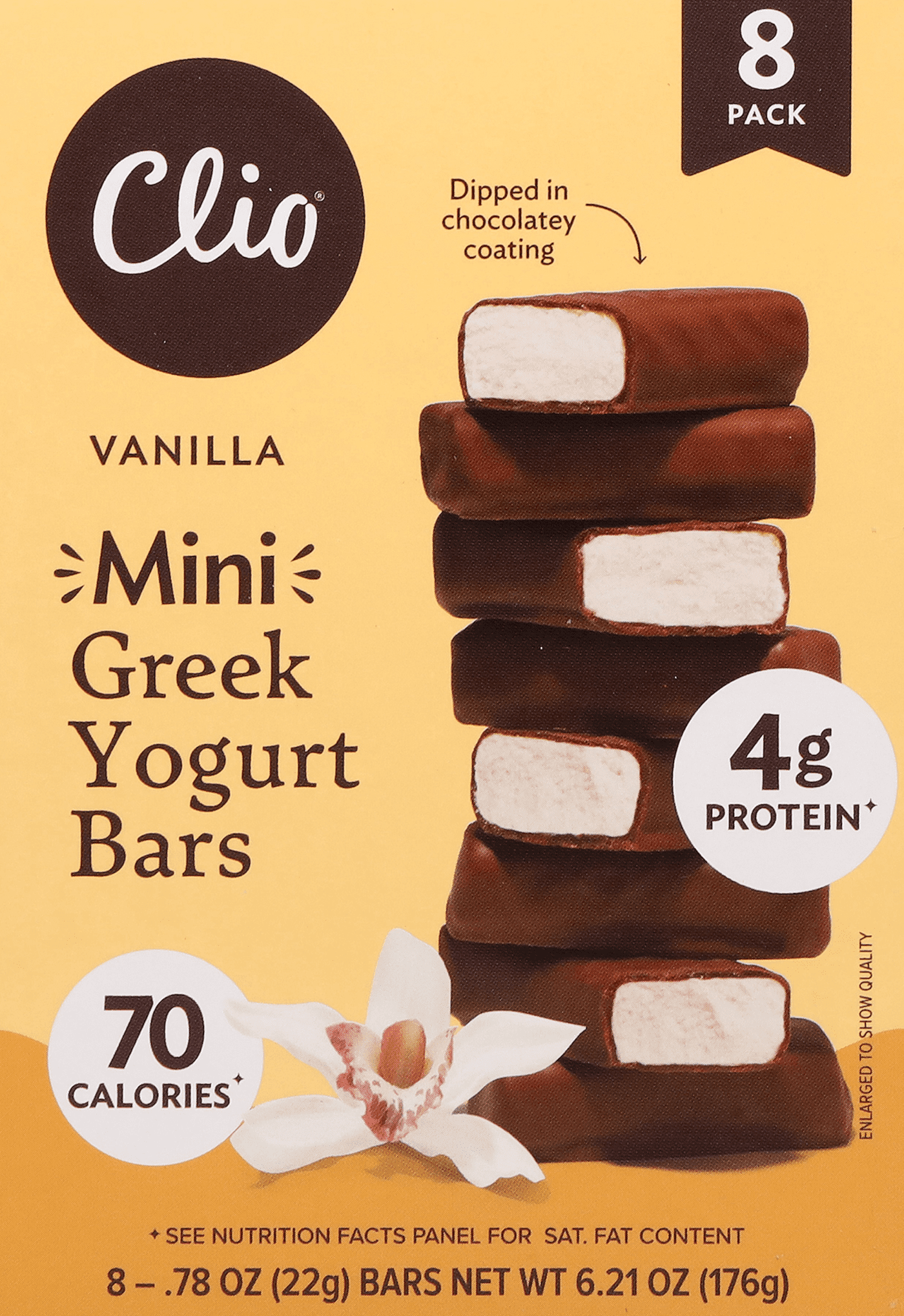 Clio Mini Vanilla Greek Yogurt Cheesecake Bar in Chocolate Coating, 0. ...