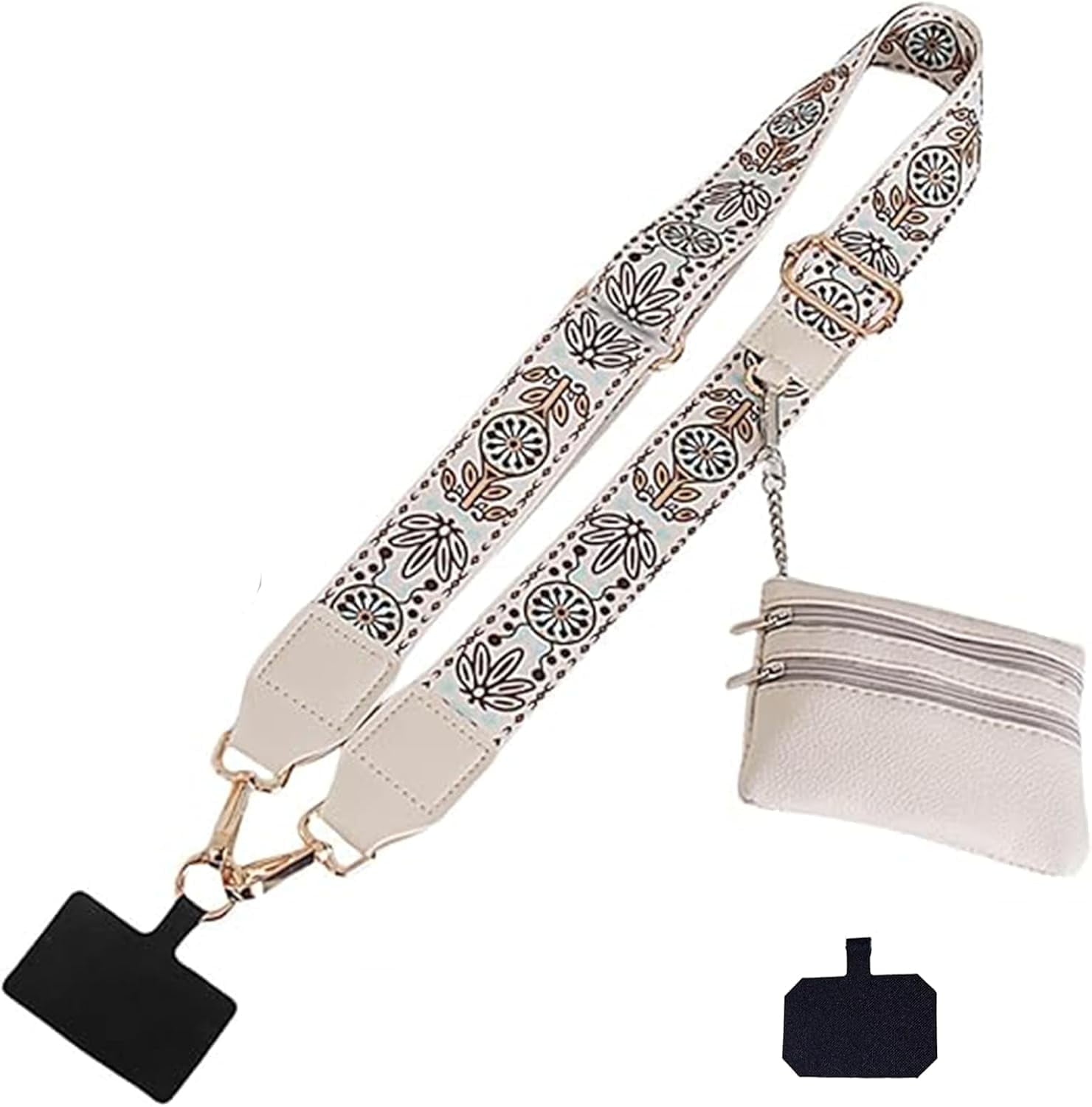 HODESunPure Clip And Go Phone Strap With Wallet, Zippered Pouch ...