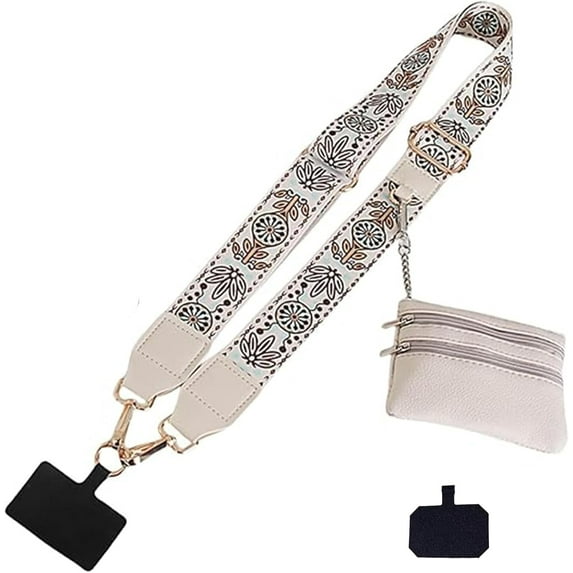 HODESunPure Clip And Go Phone Strap With Wallet, Zippered Pouch ...