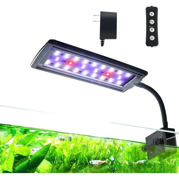 Clip on Aquarium LED Light,Fish Tank Light for 5-20 Gallon,with Timer ...