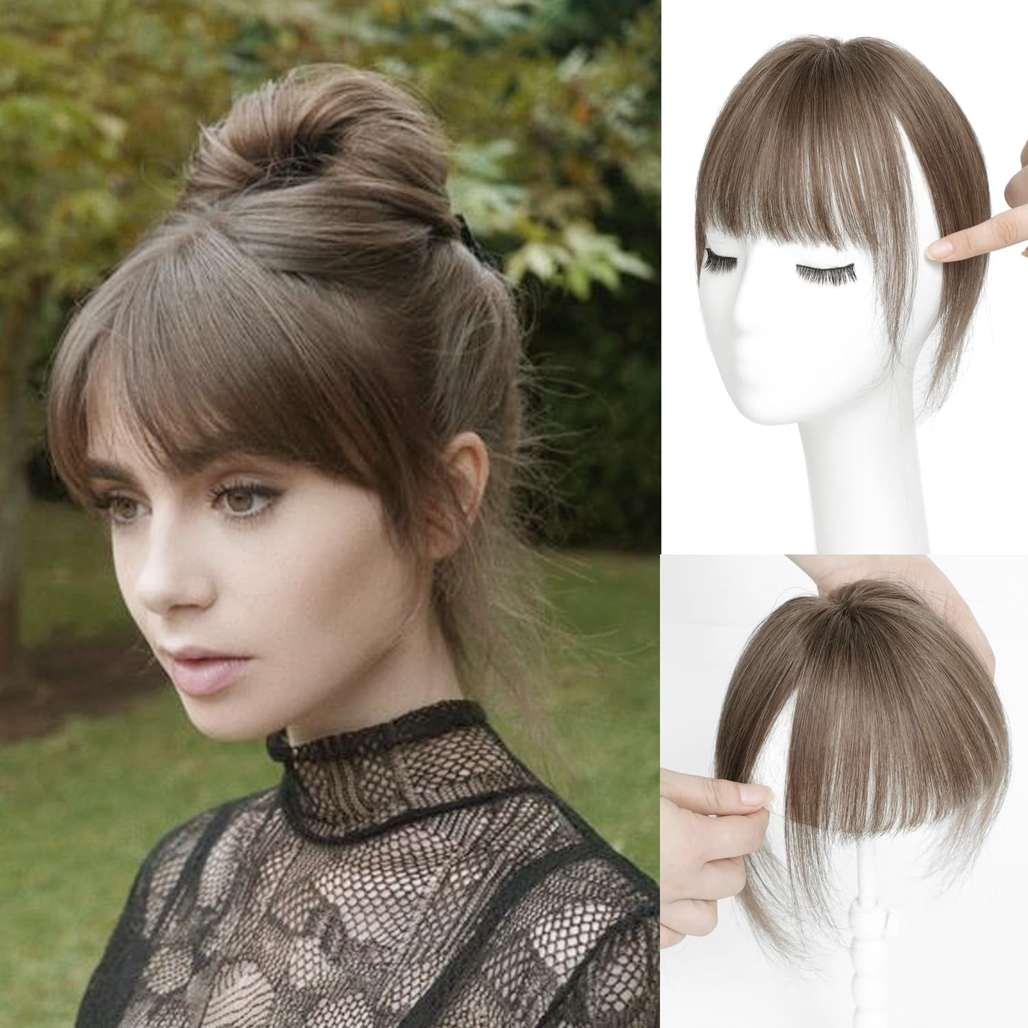 Clip in Bangs,100% Real Human Hair Bangs Clip in Bangs Real Human Hair ...