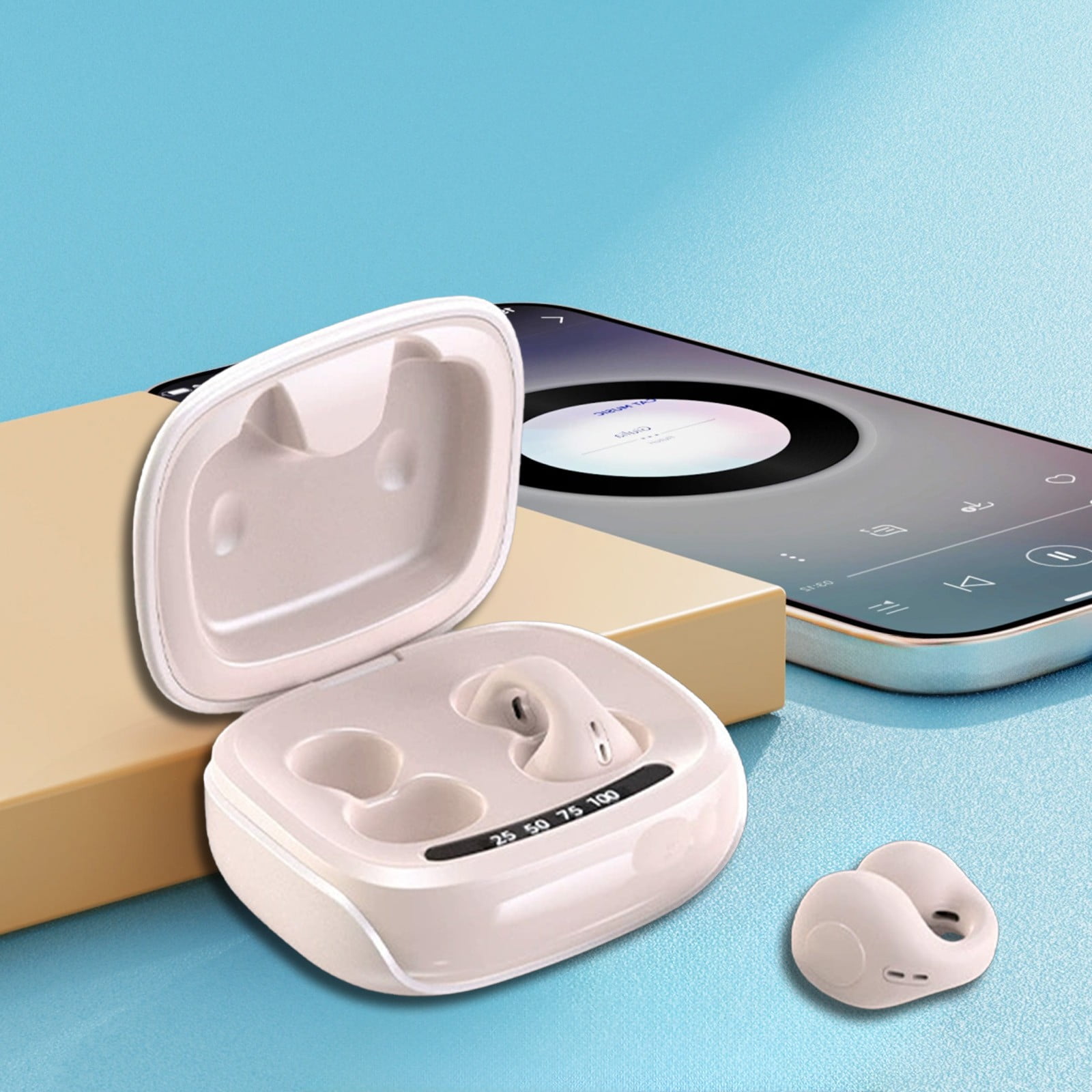 Clip On Bluetooth Earbuds, Open Ear Wireless Headphones, Earhook Style ...