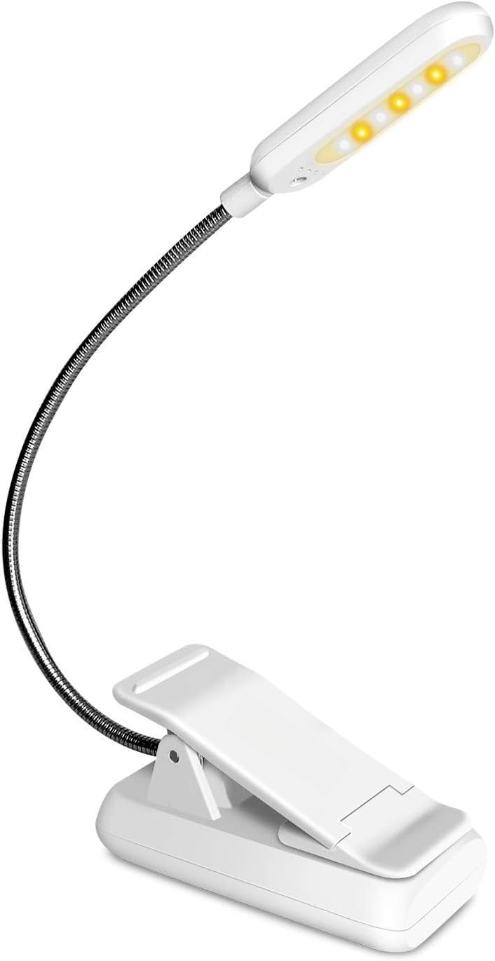 Clip Book Light for Bed , 7 Reading Light with 9-Level Warm Cool White ...