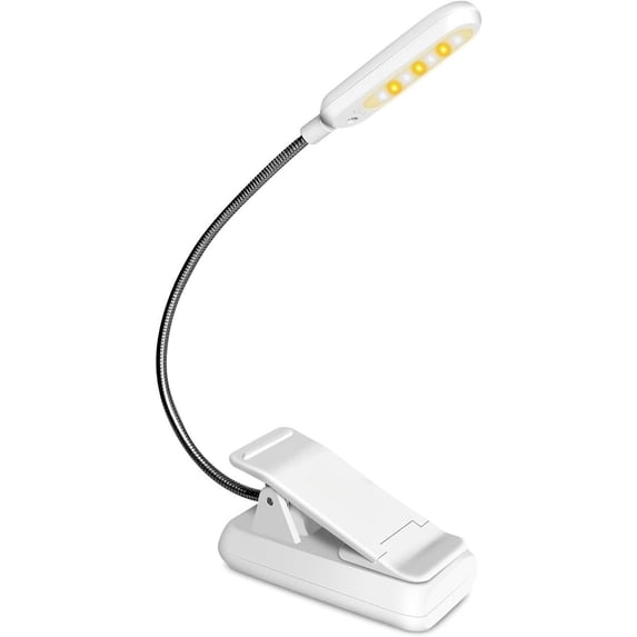 Clip Book Light for Bed , 7 Reading Light with 9-Level Warm Cool White ...