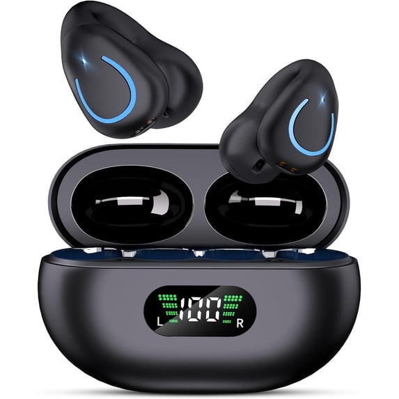 Clip Earbuds, 5.3 Lightweight Comfort Conduction Open Ear Headphones ...