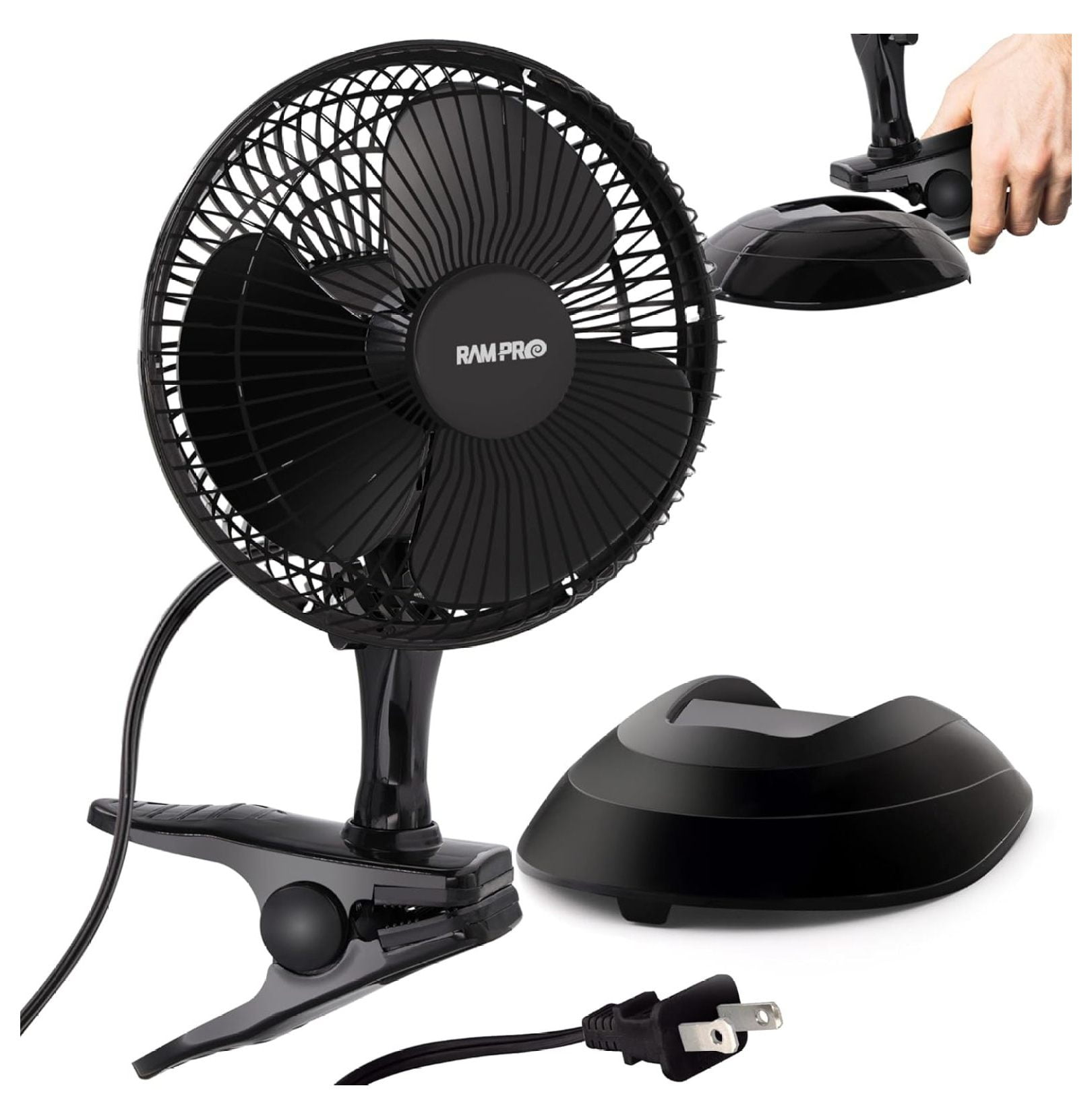 Clip on Fan & Desk Fan, Small Clip Fan with Sturdy Clamp, 6 Inch ...