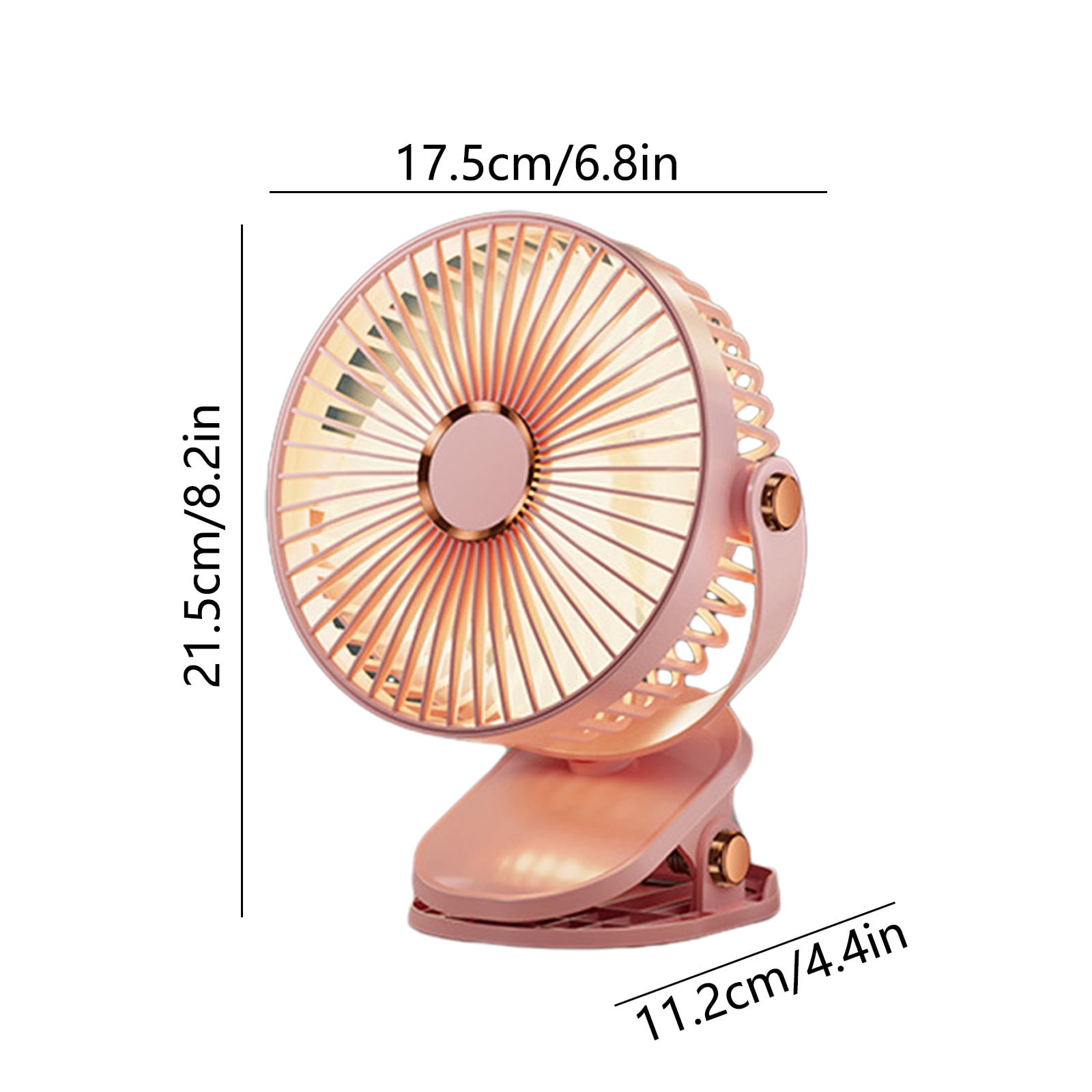 Clip on Fan with Night Light, Portable Small Fan Quiet, Battery ...