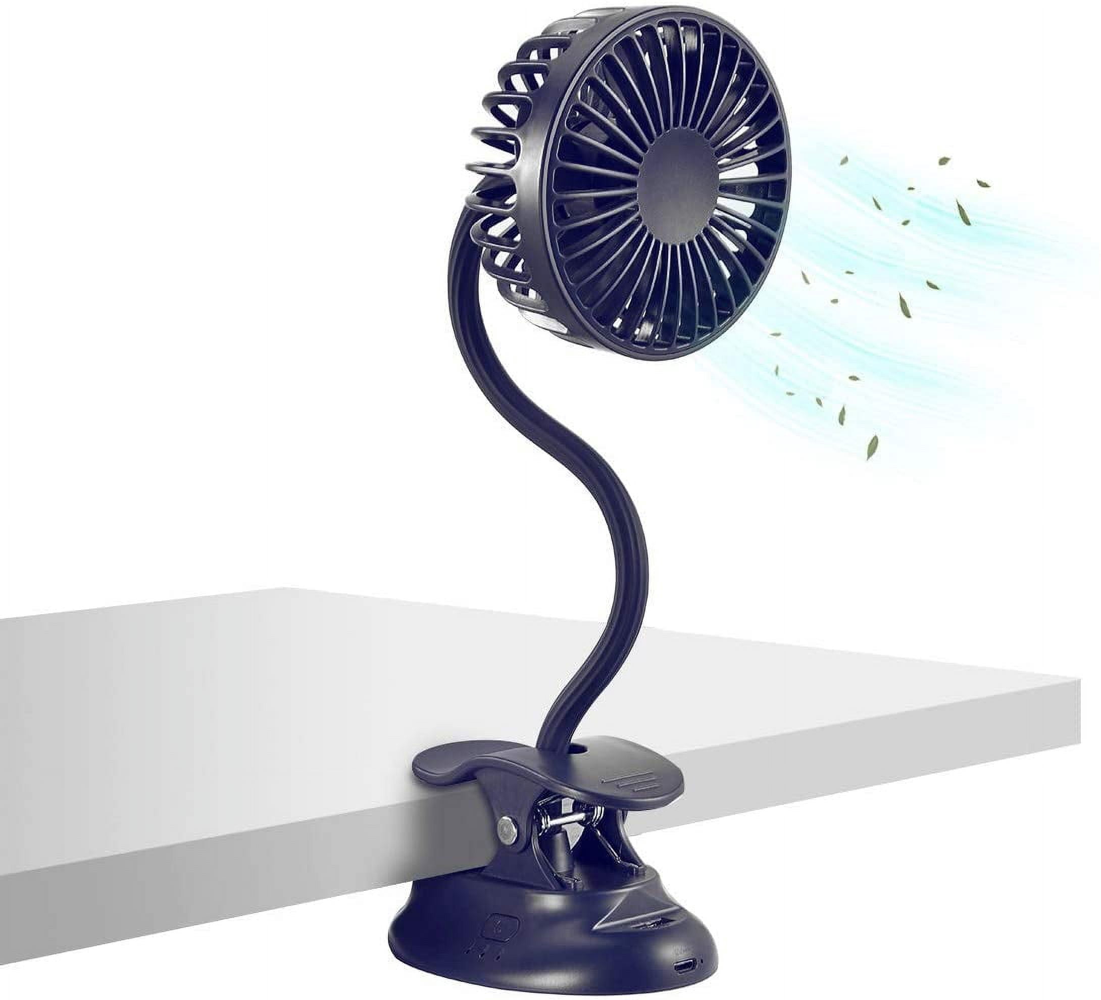 Clip on Fan Usb Battery Operated Desk Clip Fan with Emergency Power ...