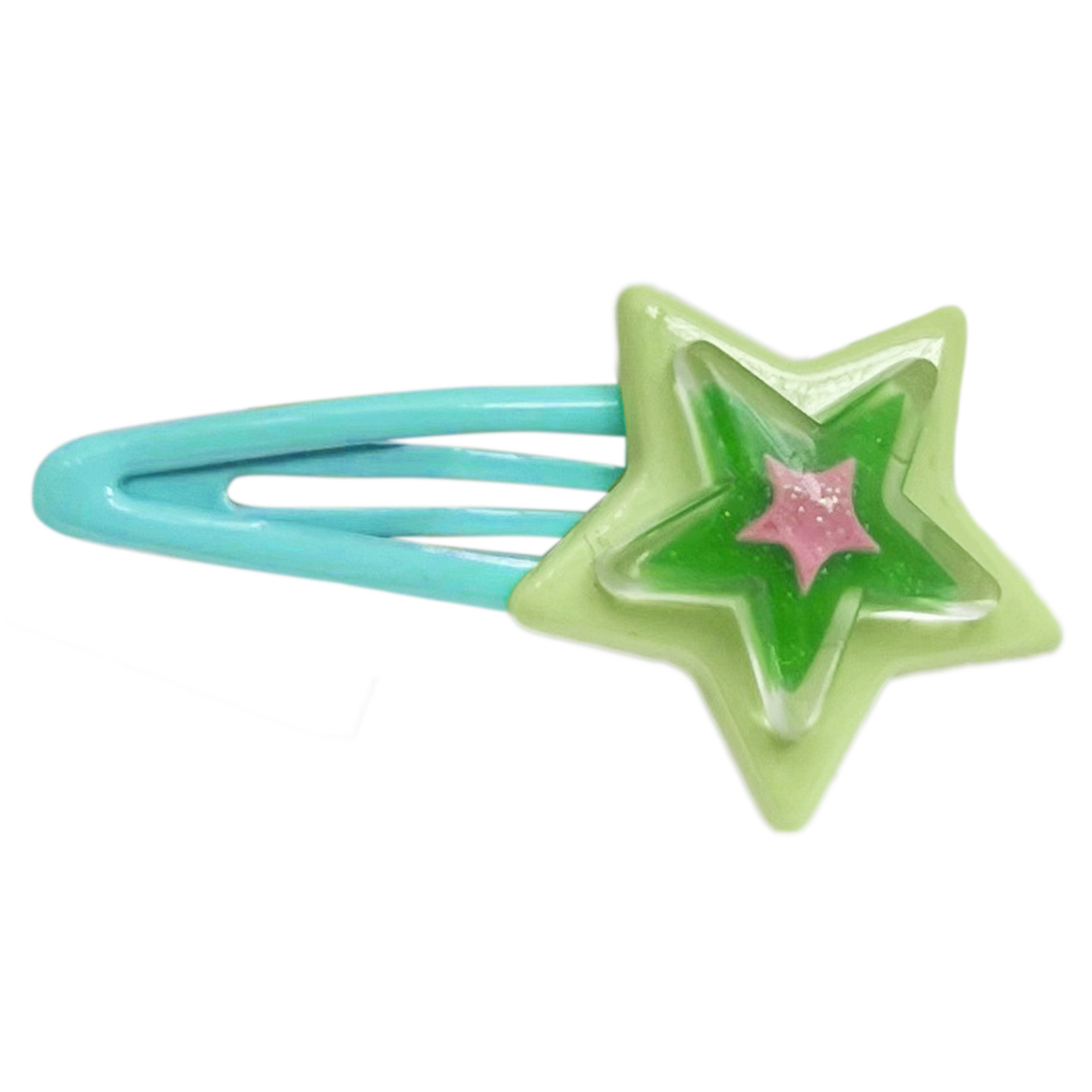 Clip Girls Jelly Star Color Block Hairpin Cute Bangs Clip Hairpin Y2K ...