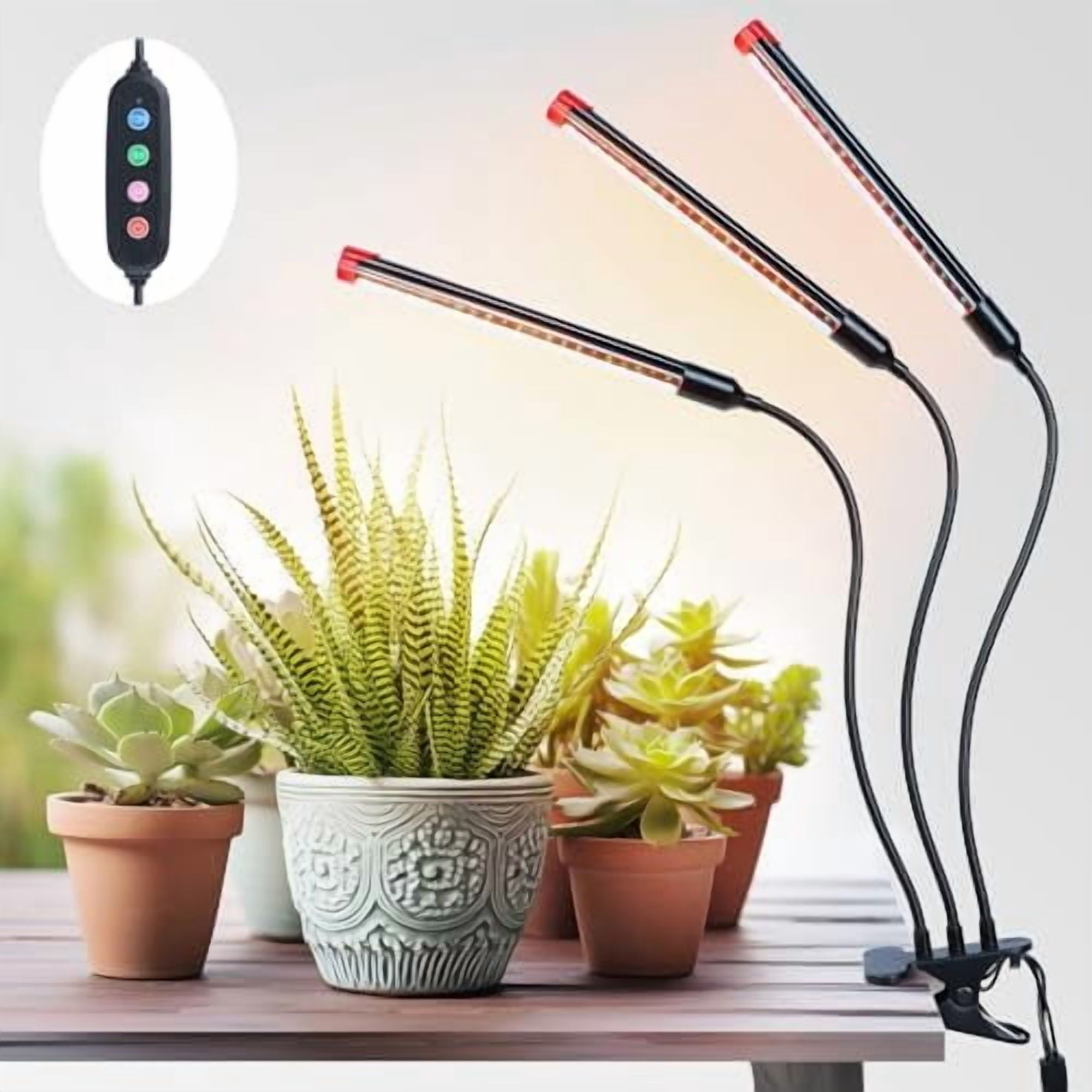 Clip Grow Light for Seed Starting with Timer, 27W Grow Lights for ...