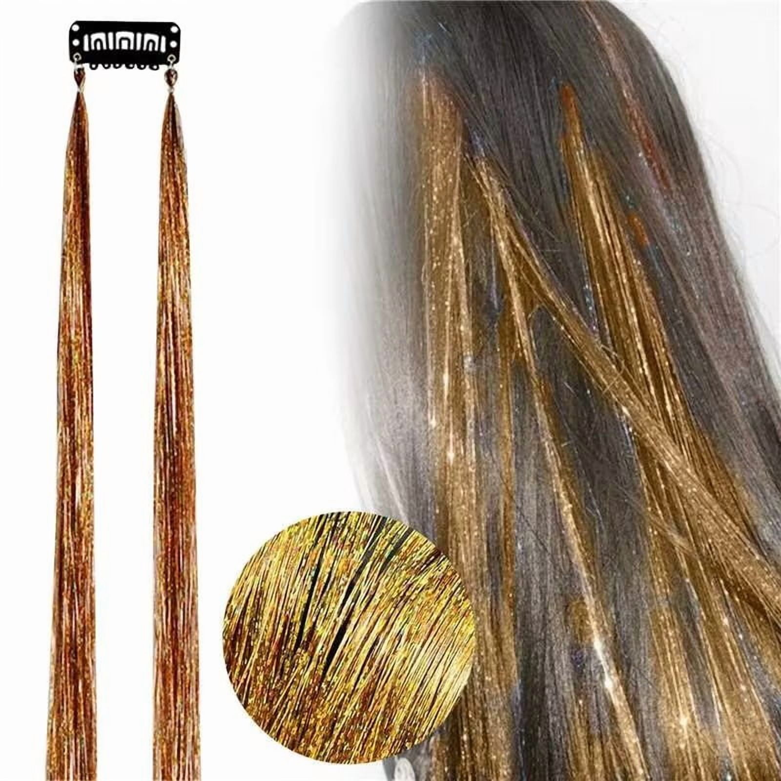 Clip In Hair Tinsel Extensions 19.7 Inch 14 Colors Glitter Hair Clips ...