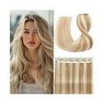 Clip In Extensions 100G Human Hair 5 Clips Straight P8/613 Light Brown ...