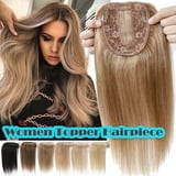 Clip In Hair Extensions 100% Remy Real Human Hair Piece Top Piece ...