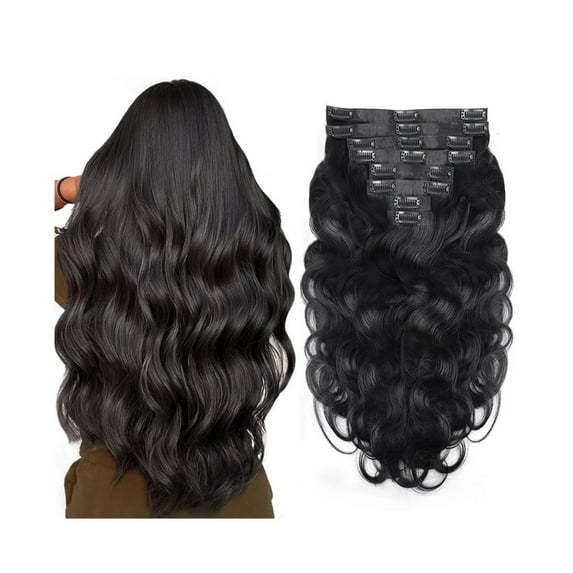 Clip In Hair Extensions Body Wave 8Pcs Clip In Human Hair Extensions ...