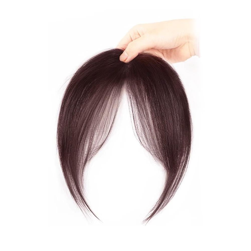 Clip-In Human Hair French Bangs Extension for Women: Heat-Resistant ...