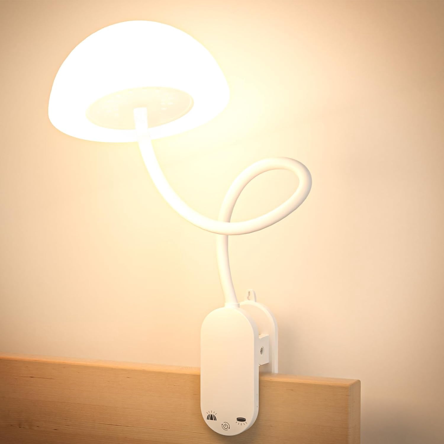 Clip Lamp, Cordless Touch Control Desk Lamp with Ambient Mode & 3000K ...