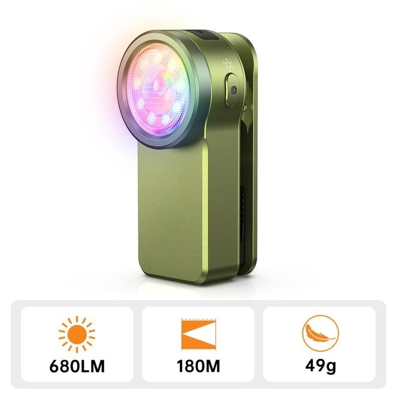 Clip Light 680LM USB C Rechargeable Pocket Flashlight with Spotlight ...