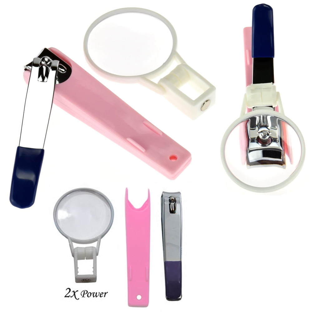 Clip Nail Clipper Built-In 2X Magnifier Toenail Fingernail Pedicure ...
