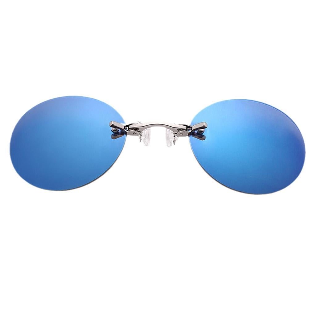 Clip Nose Sunglasses Round Rimless Glasses Matrix Morpheus 2024 Vintage ...