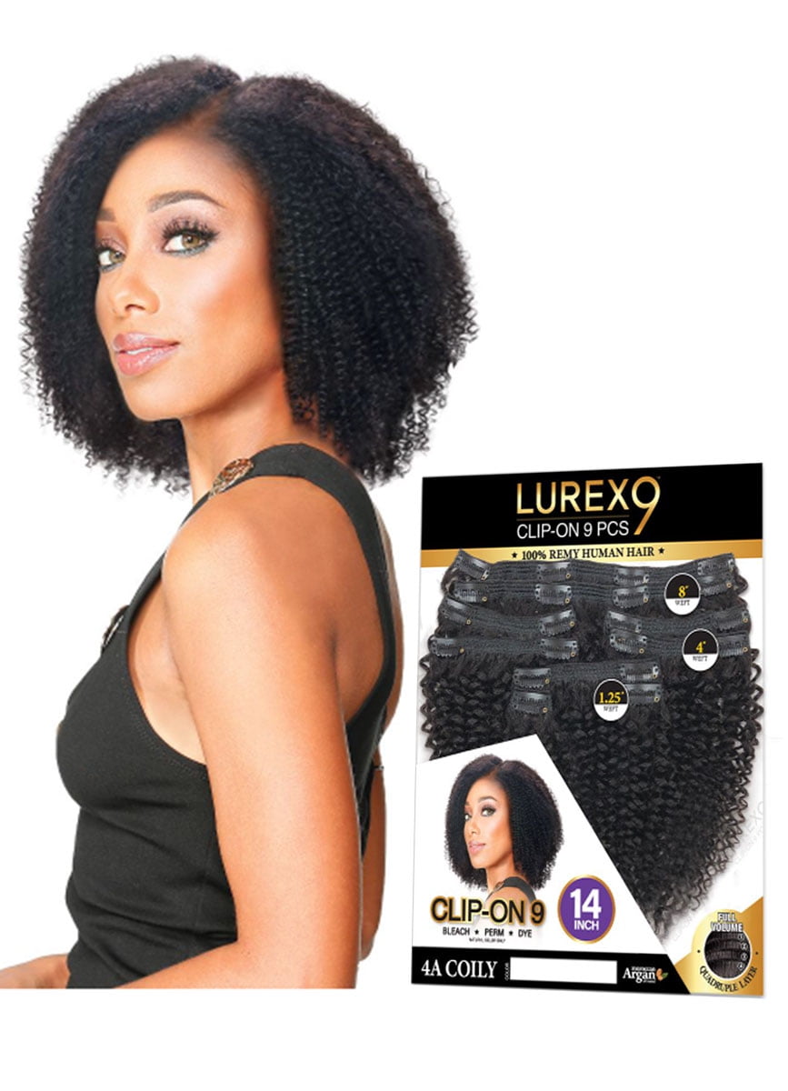 Clip-On 4A Coily Human Hair BY Lurex ROYAL / Natural / 14 INCH Beauty ...