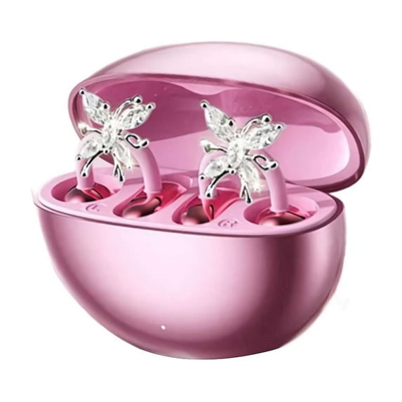 Clip-On Earbuds with Diamond Earrings, Open-Ear Bluetooth Wireless ...