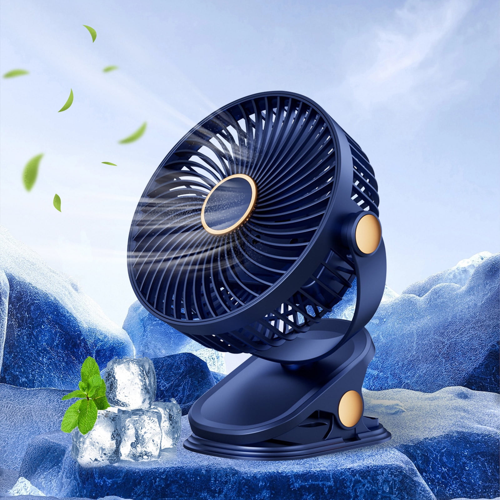 Clip On Fan Battery Operated,Portable 360° Rotation Small Desk & Clip ...