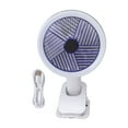 Clip On Fan with LED Light Foldable Handheld Fan with Strong Clamp ...