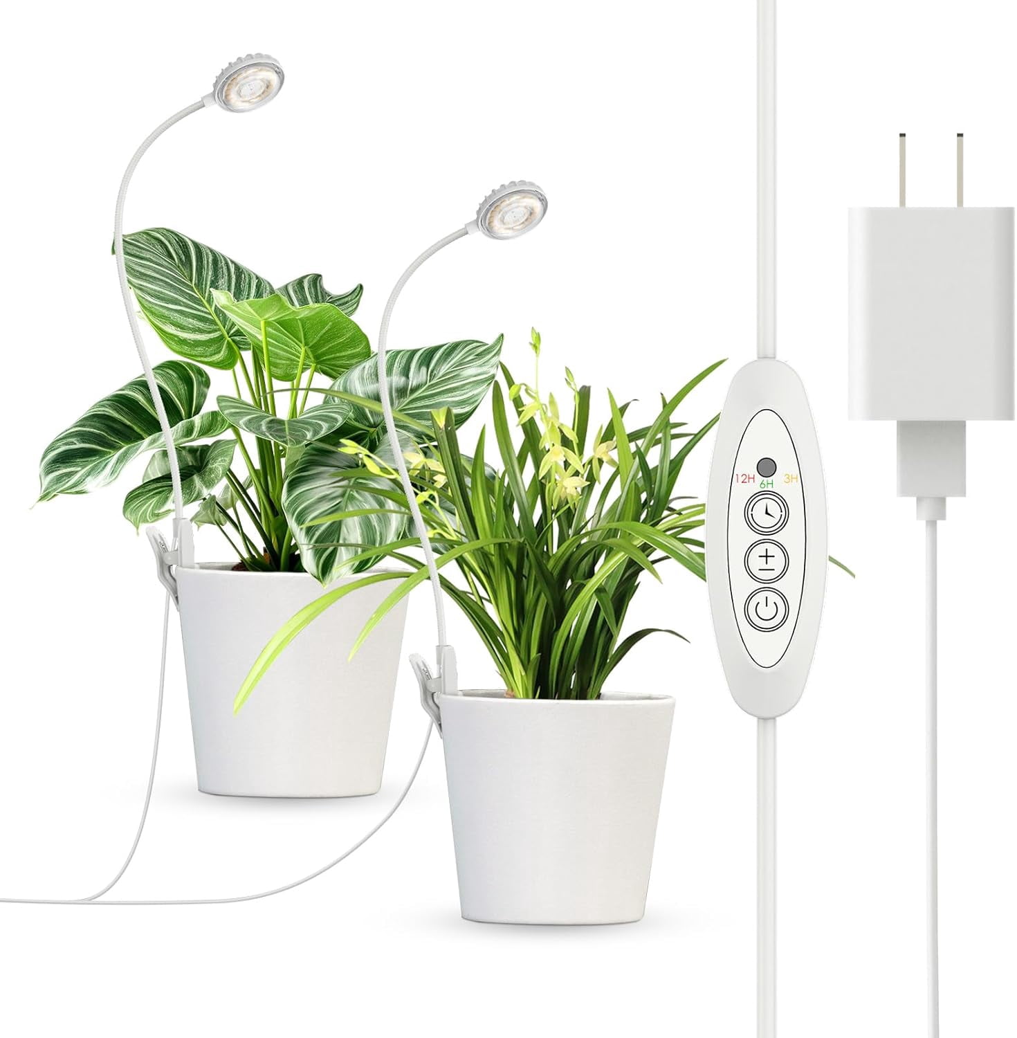 Clip-On Grow Lights for Indoor Plants, 2-in-1 LED Grow Lamp,4000K ...
