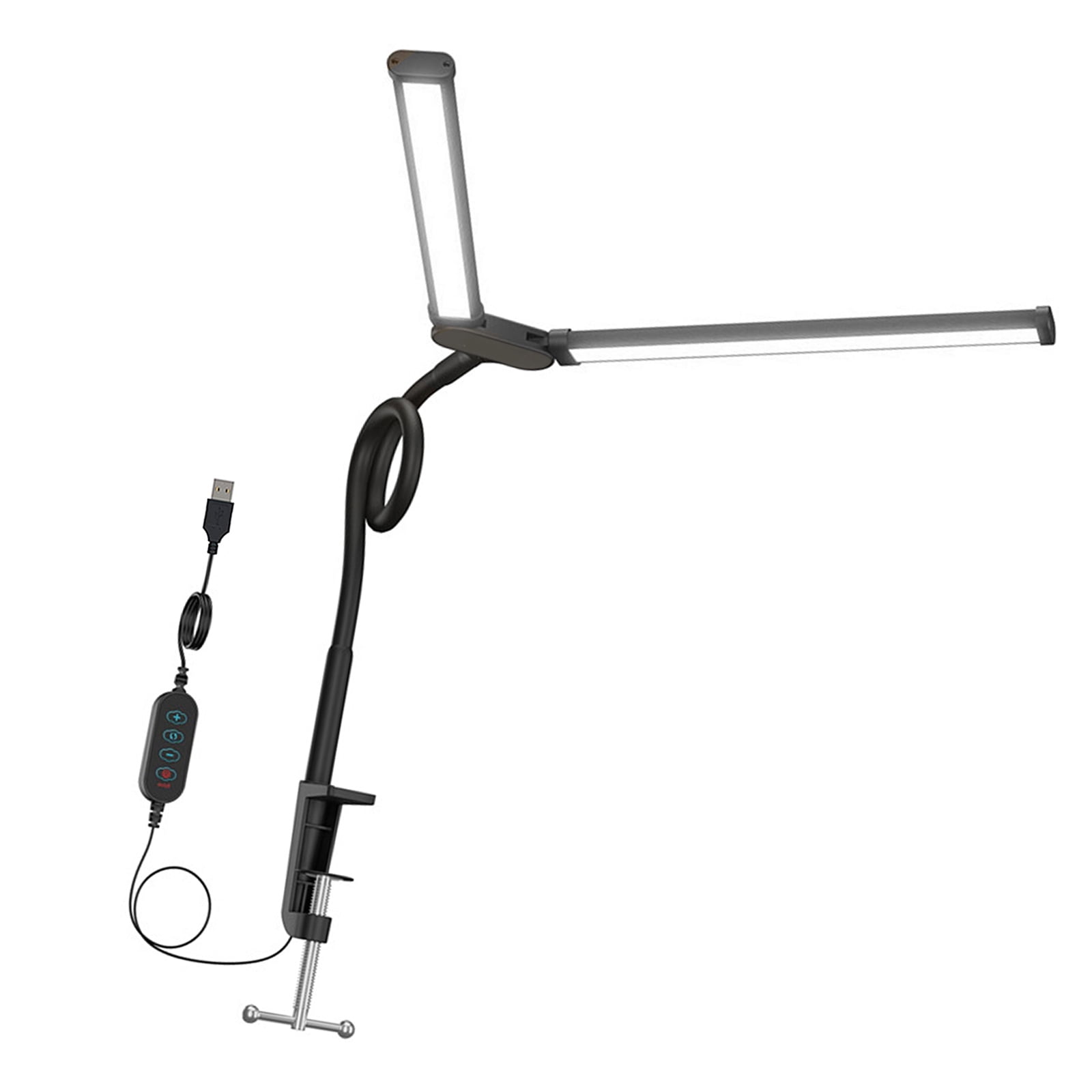 Clip On LED Task Light With Twin Goosenecks, Energy Saving Reading Lamp ...