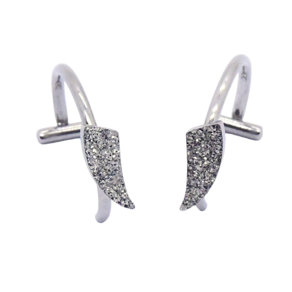 Clip On Lip Fang Jewelry Stainless Steel Matte Finish Body Accessory ...