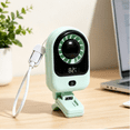 Clip-On Mini Fan with LED Battery Display, 5 Speed USB Rechargeable ...