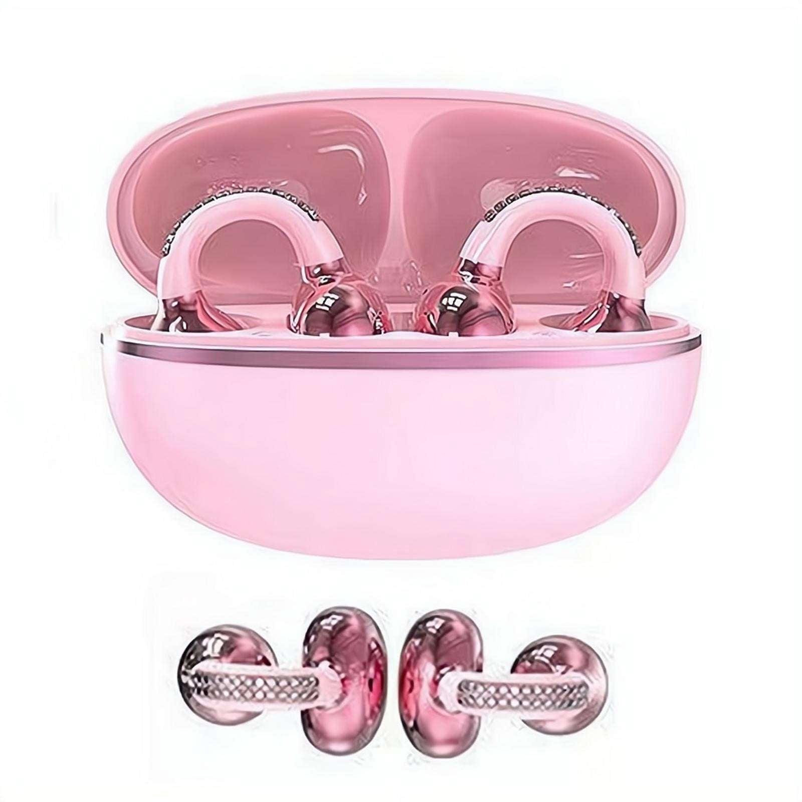Clip-On Open-Ear Wireless Earbuds Bluetooth 6.0, Secure Fit Sport Ear ...