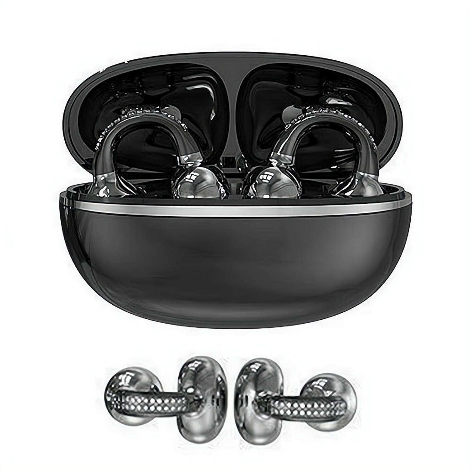 Clip-On Open-Ear Wireless Earbuds Bluetooth 6.0, Secure Fit Sport Ear ...