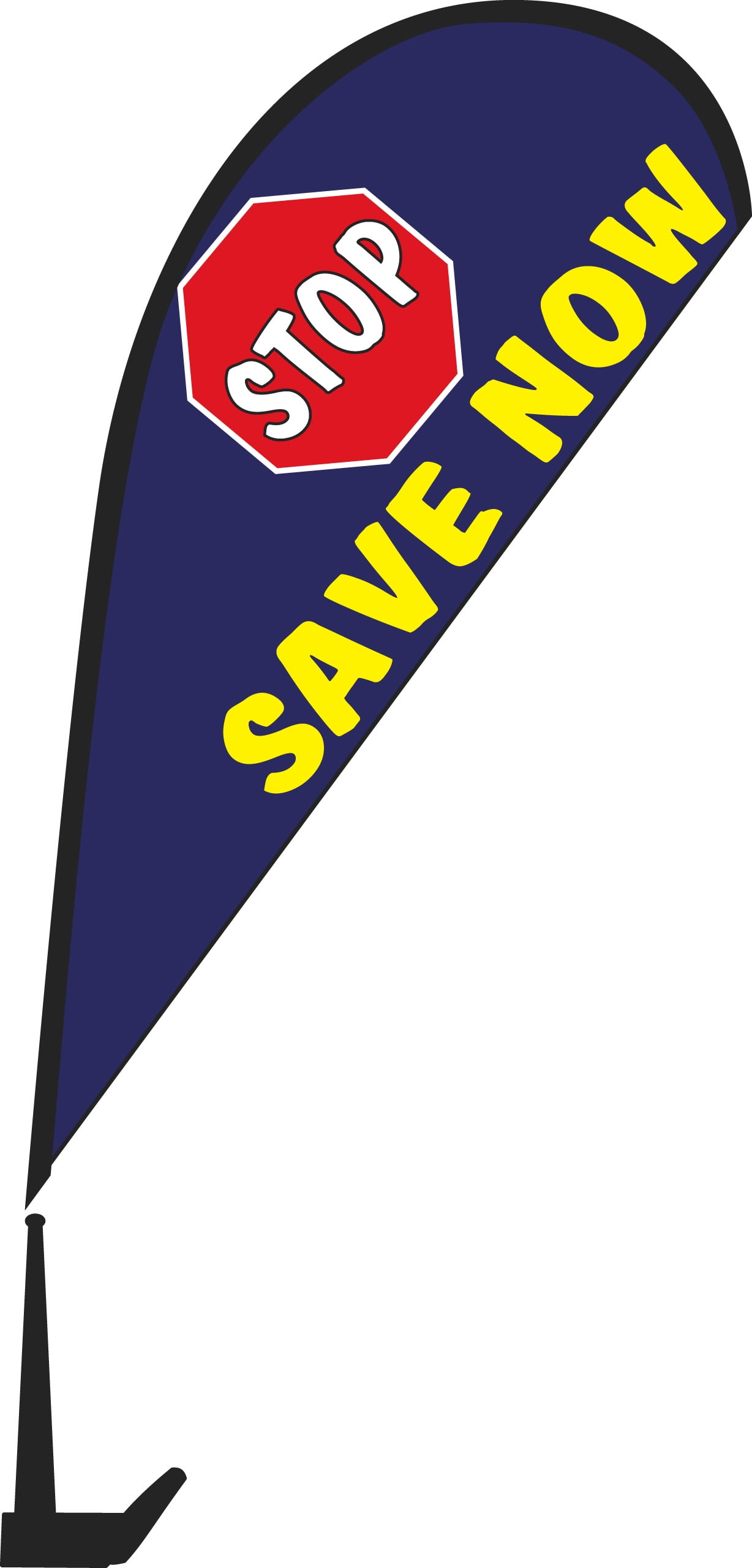 SSWBasics Clip On Paddle Flag Kit - "Stop Save Now" - 13"L x 9 1/2"W ...