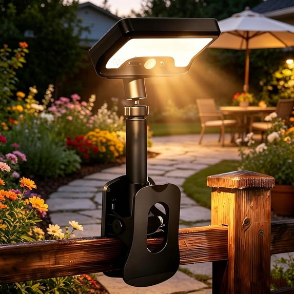Clip On Solar Motion Sensor Light Outdoor, 600LM 3 Modes IP65 ...