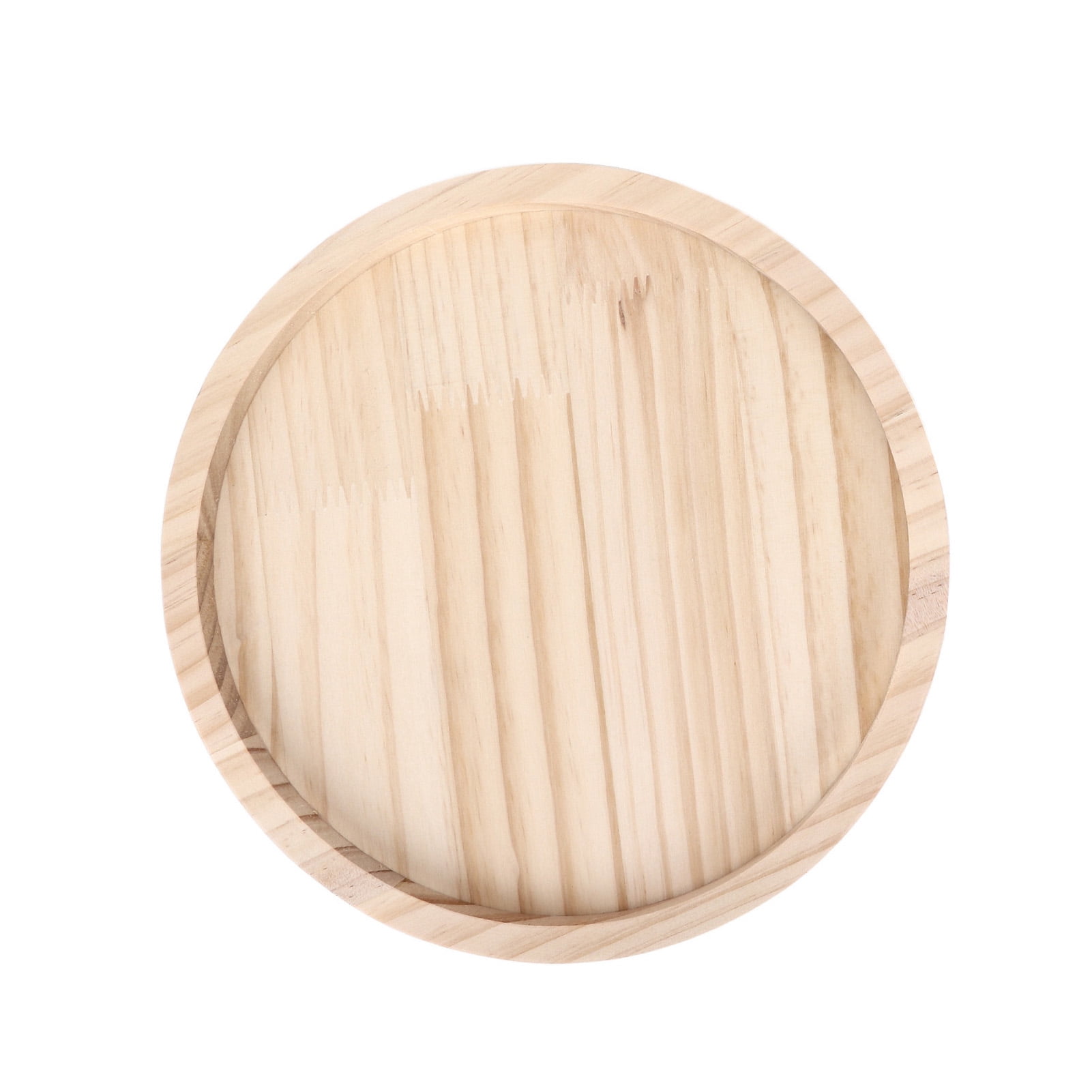 Clip On Tray Natural Bamboo 9.8in Round Home Couch Sofa Armrest Clip ...