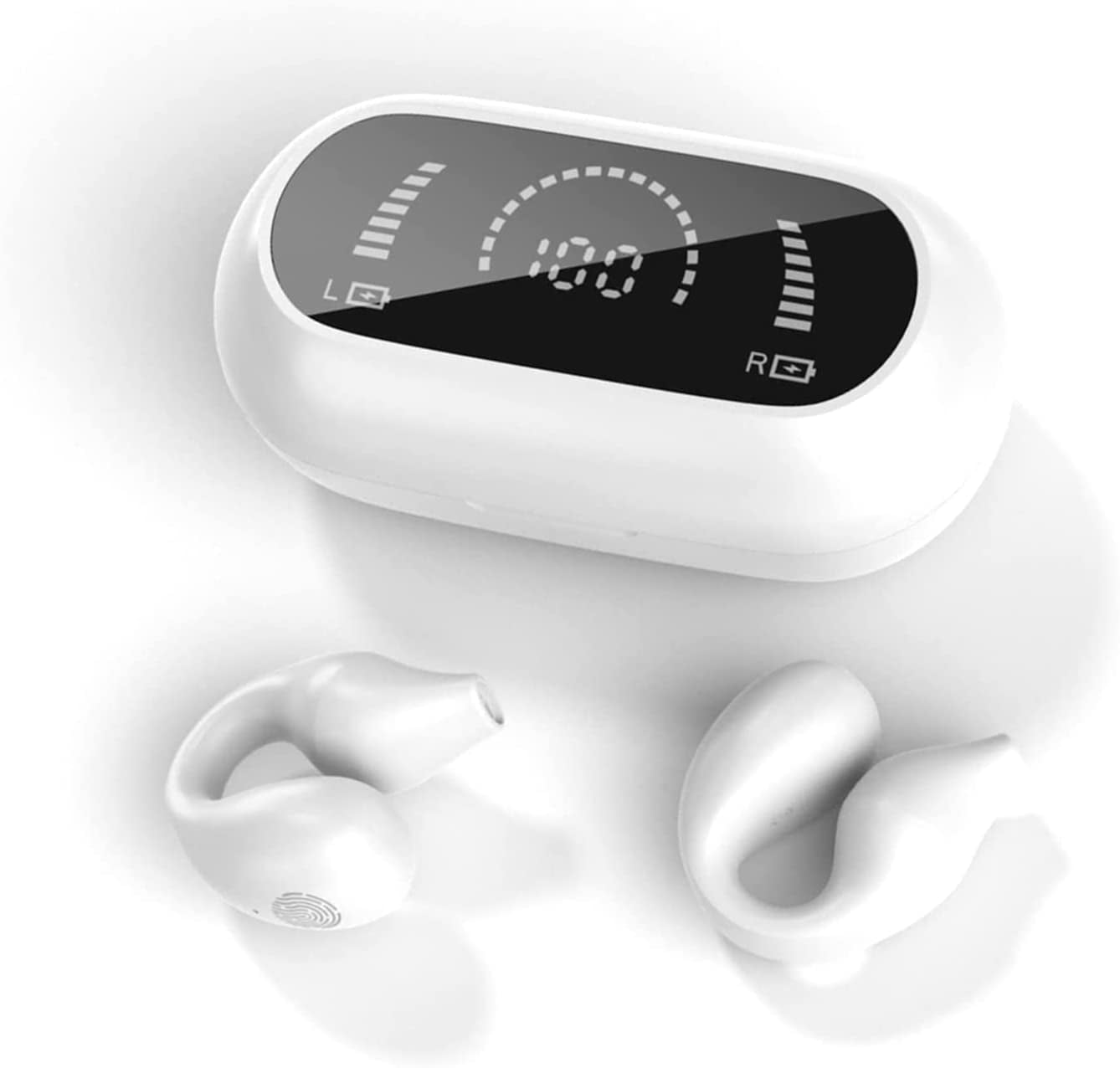 Clip On Open Ear Headphones Bone Conduction Earbuds Ear Clip Buds ...