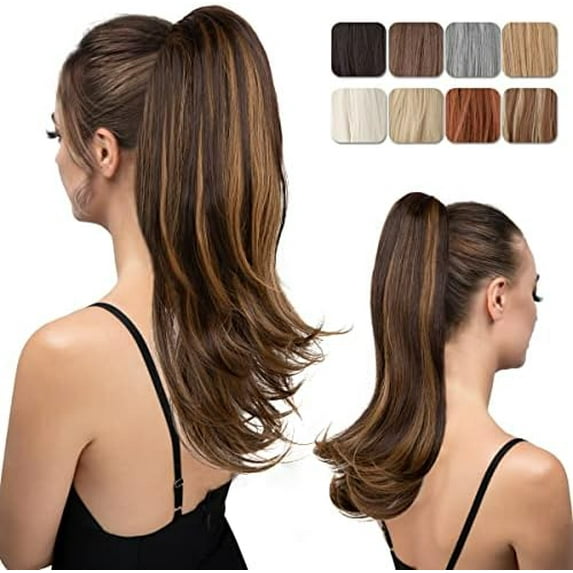 Clip in Ponytail Extension 18 Inch Drawstring Pony Tails Hair ...
