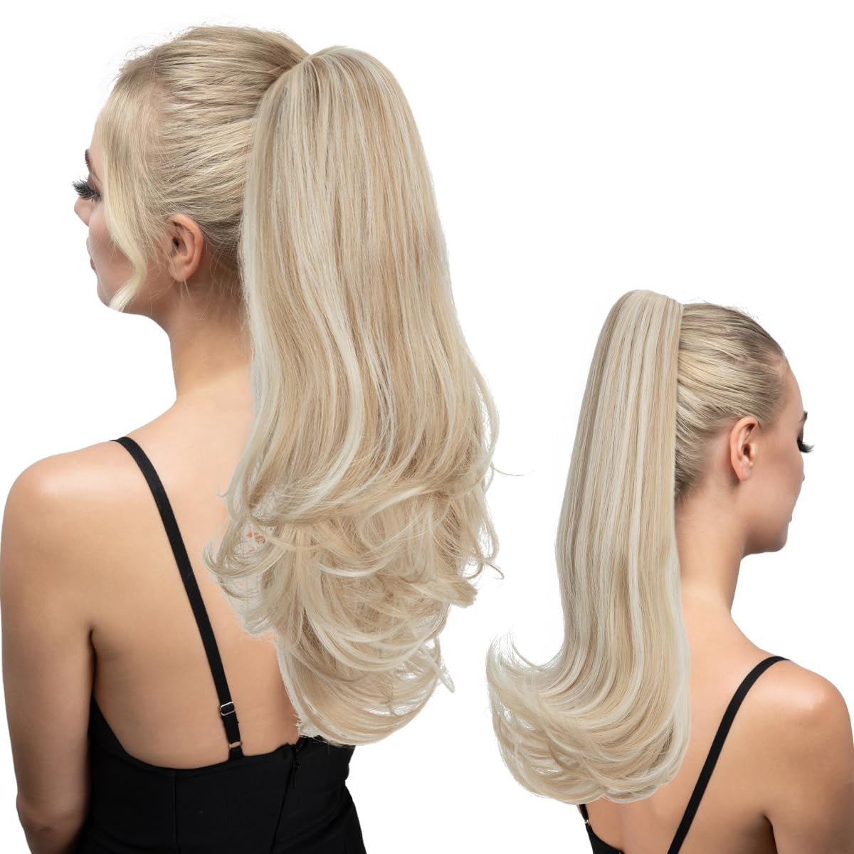 Clip in Ponytail Extension 18 Inch Pony Tails Hair Extensions for Women ...